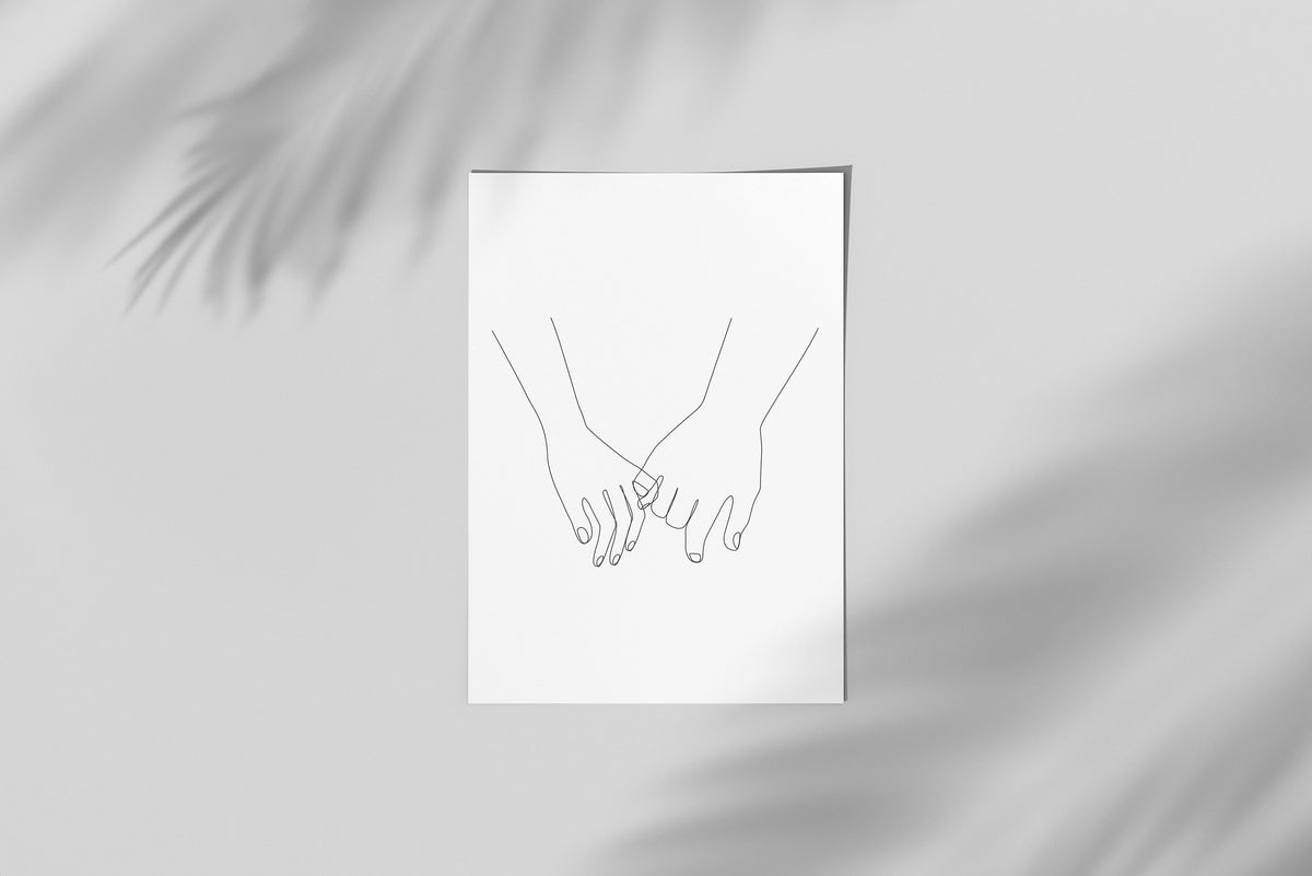 Pinky Swear Line Art | Moonrise Prints